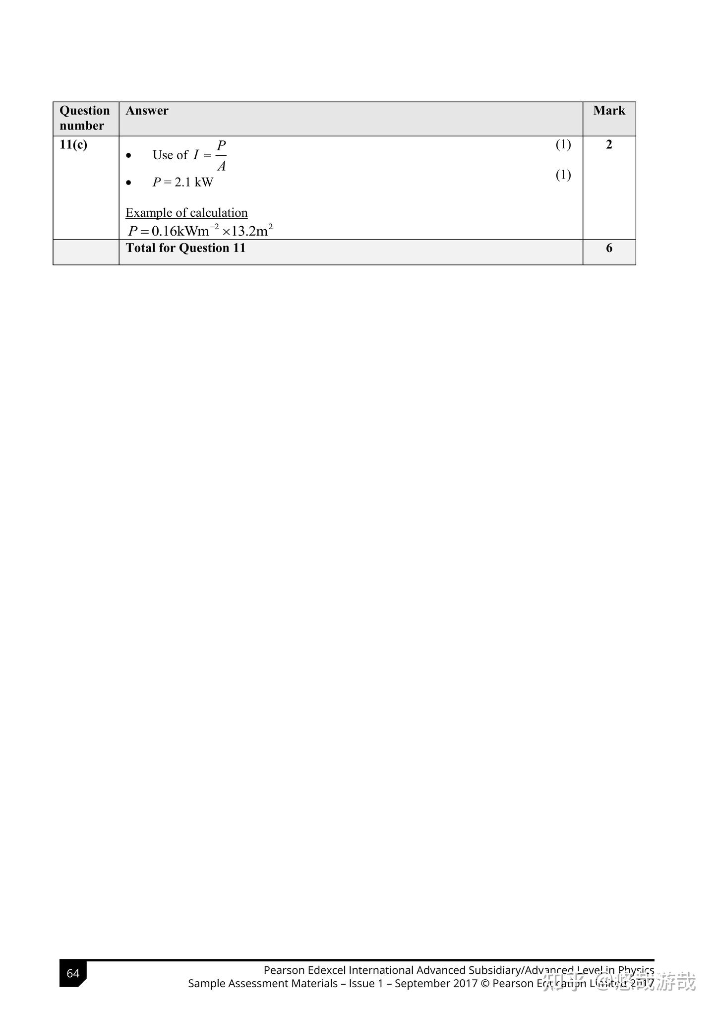 Edexcel International A Level Physics Unit2官方样题答案 - 知乎