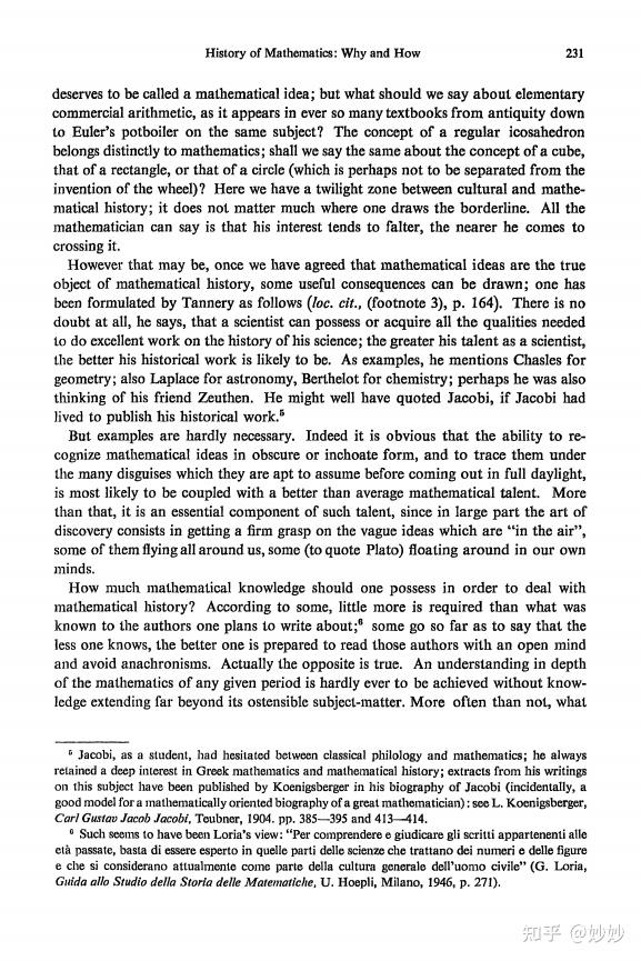 André Weil - History of Mathematics: Why and How - 知乎