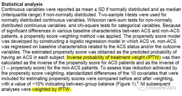 真实世界研究统计分析方法（四）：加权（IPTW） - 知乎