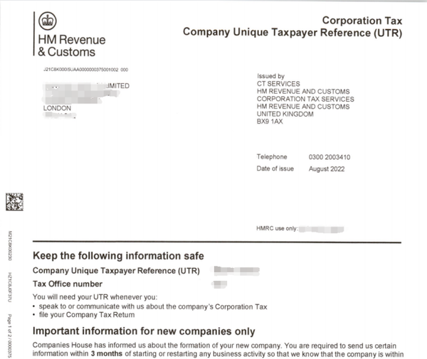  UTR Unique Taxpayer Reference DIY 