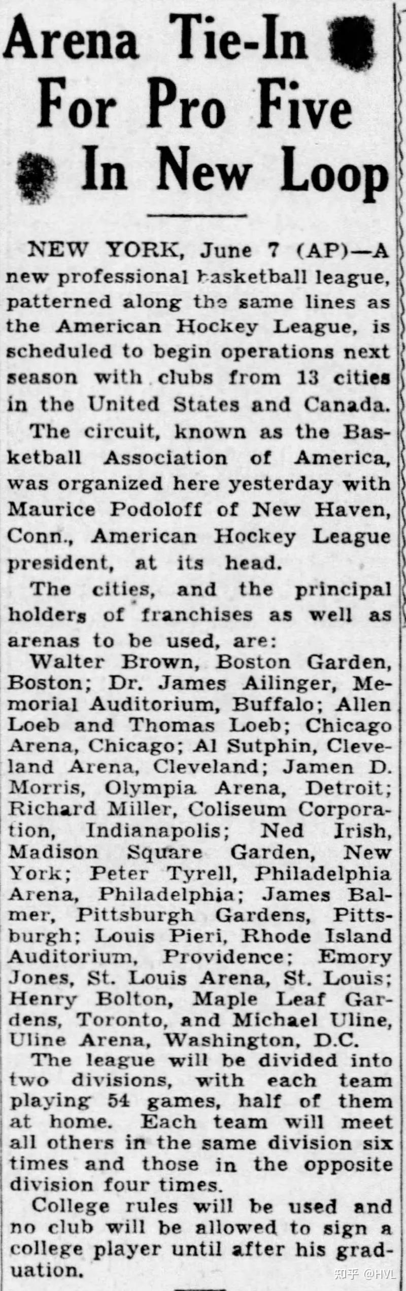 NBA是怎么来的？从BAA和NBL的纠葛说起 - 知乎