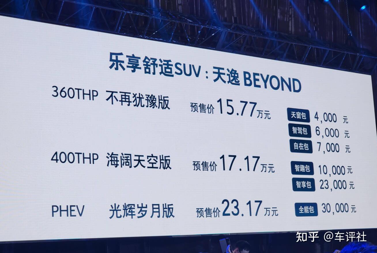 15.77万起，天逸BEYONG开启预售，哪款配置值得入手？ - 知乎