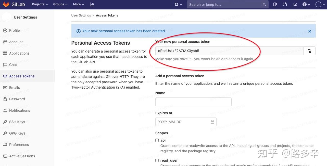 使用access token方式拉取gitlab私有代码库 - 知乎
