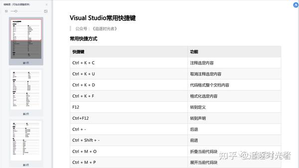Visual Studio常用快捷键（附带免费PDF） - 知乎