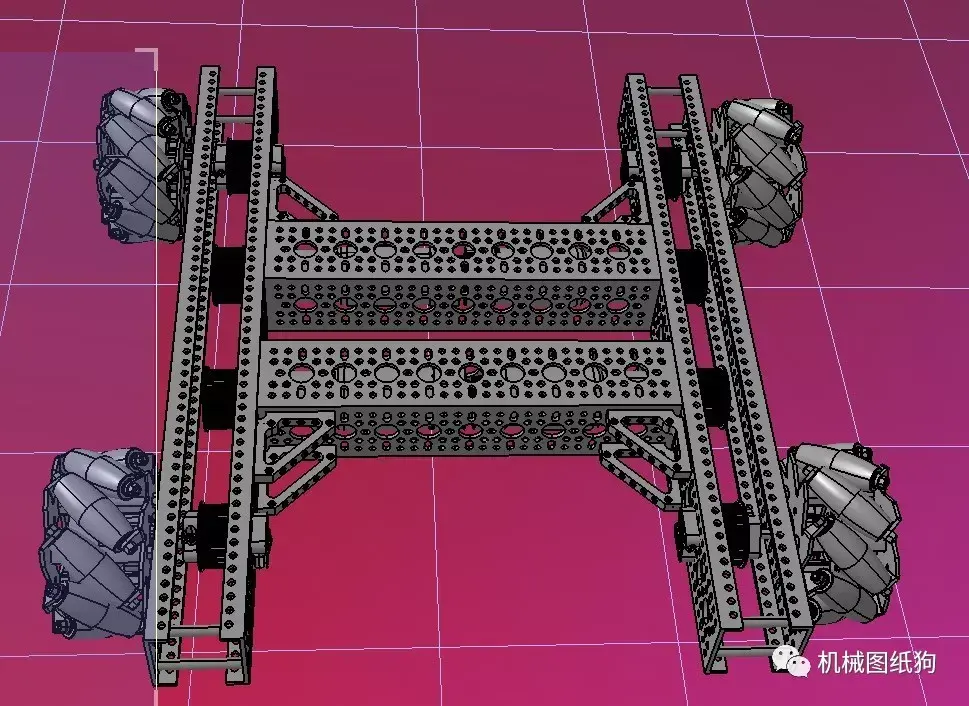 【工程机械】Drive Train Gobilda麦克纳姆轮小车底盘3D图纸 STEP格式 - 知乎