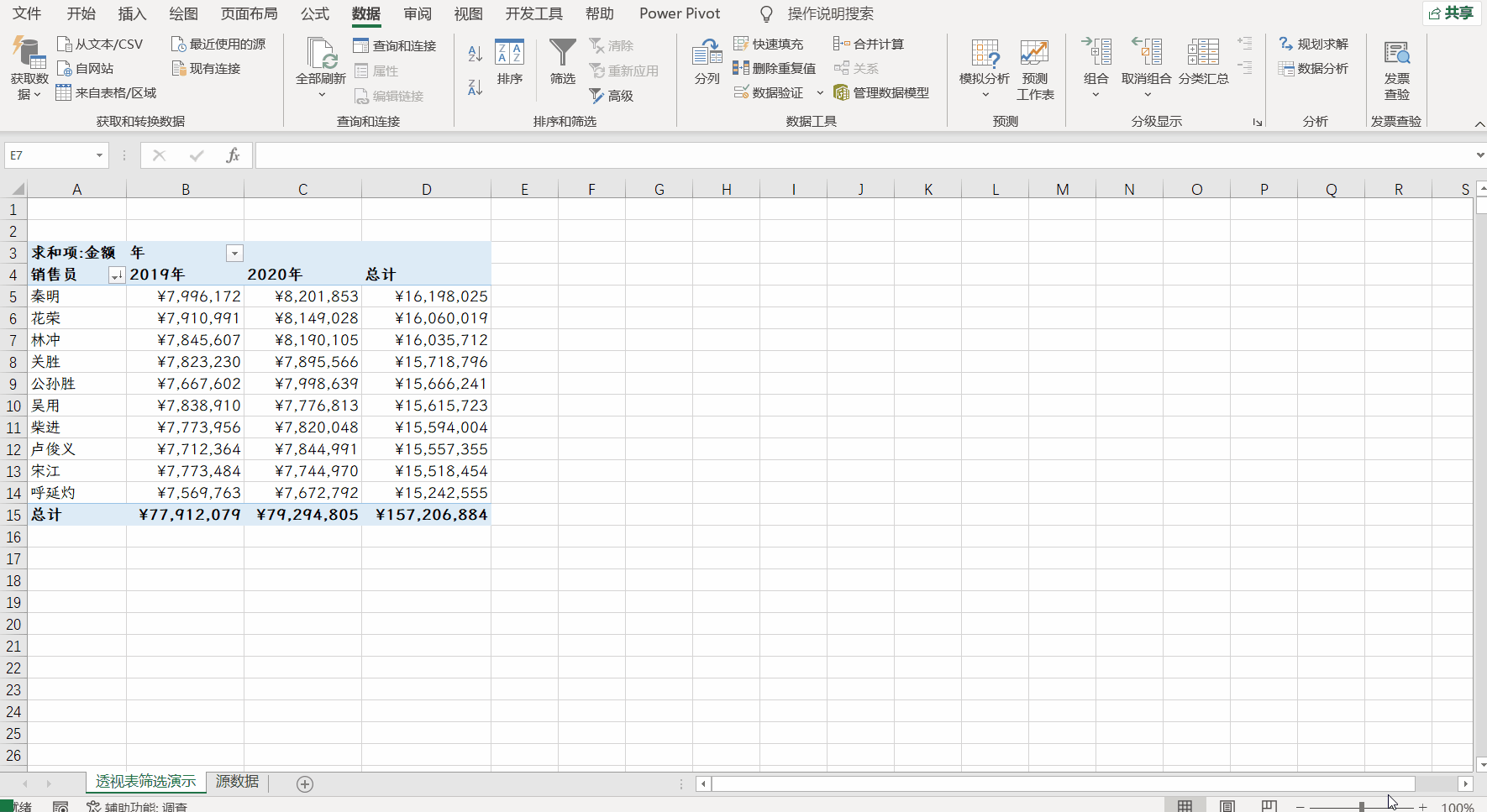 Excel数据透视表第四节——透视表筛选 - 知乎
