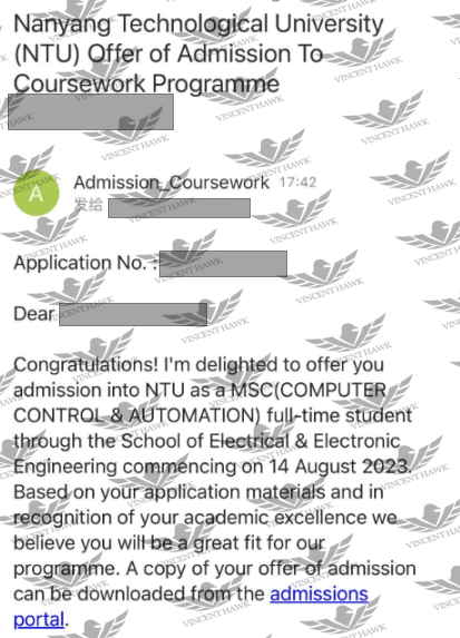 2023 VH Offer | NTU EEE！南洋理工计算机控制与自动化硕士项目获录！ - 知乎