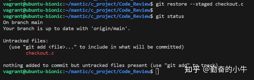Git checkout , reset, restore 的区别 分析 - 知乎