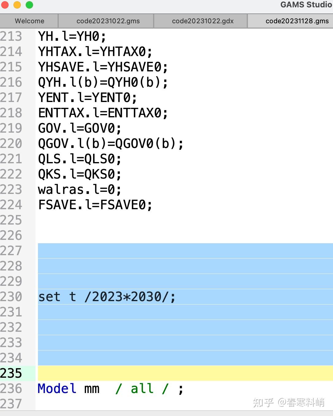 GAMS编写CGE模型代码第四篇：一个简单的动态单区域CGE模型代码编写 - 知乎