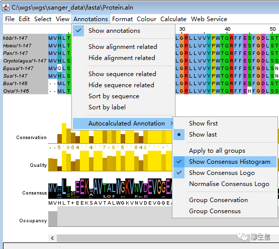 Jalview | 多序列比对图中显示序列标识 - 知乎