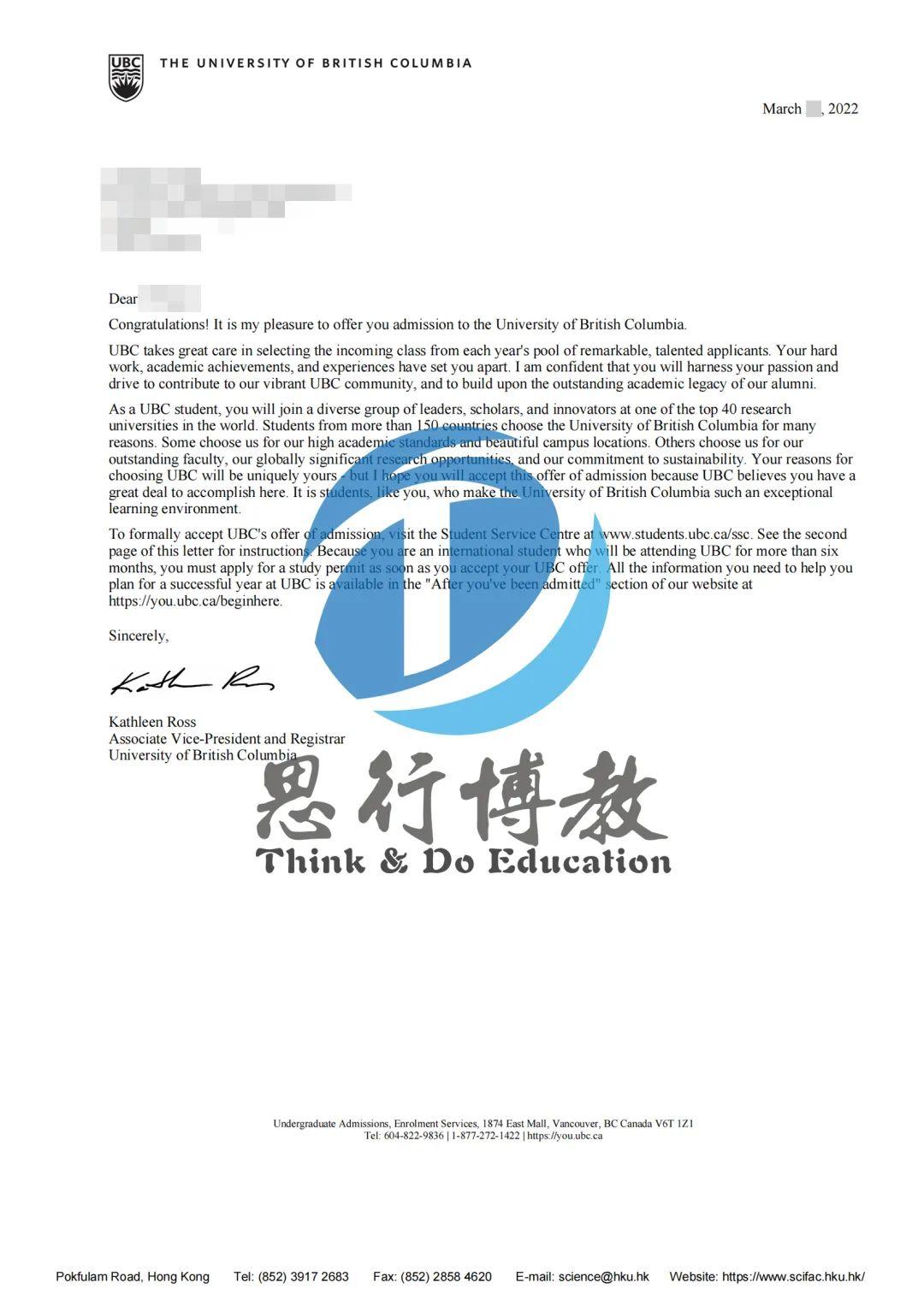 【录取】加拿大UBC本科offer来啦！ - 知乎