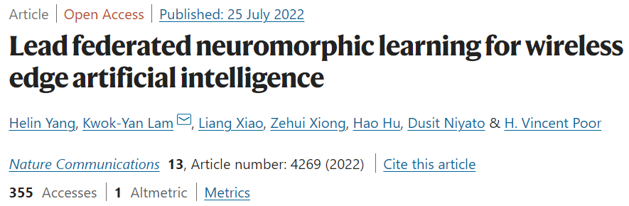 领导无线边缘AI的联合神经形态学习，具有较高的识别精度以及较低的能耗 - 知乎