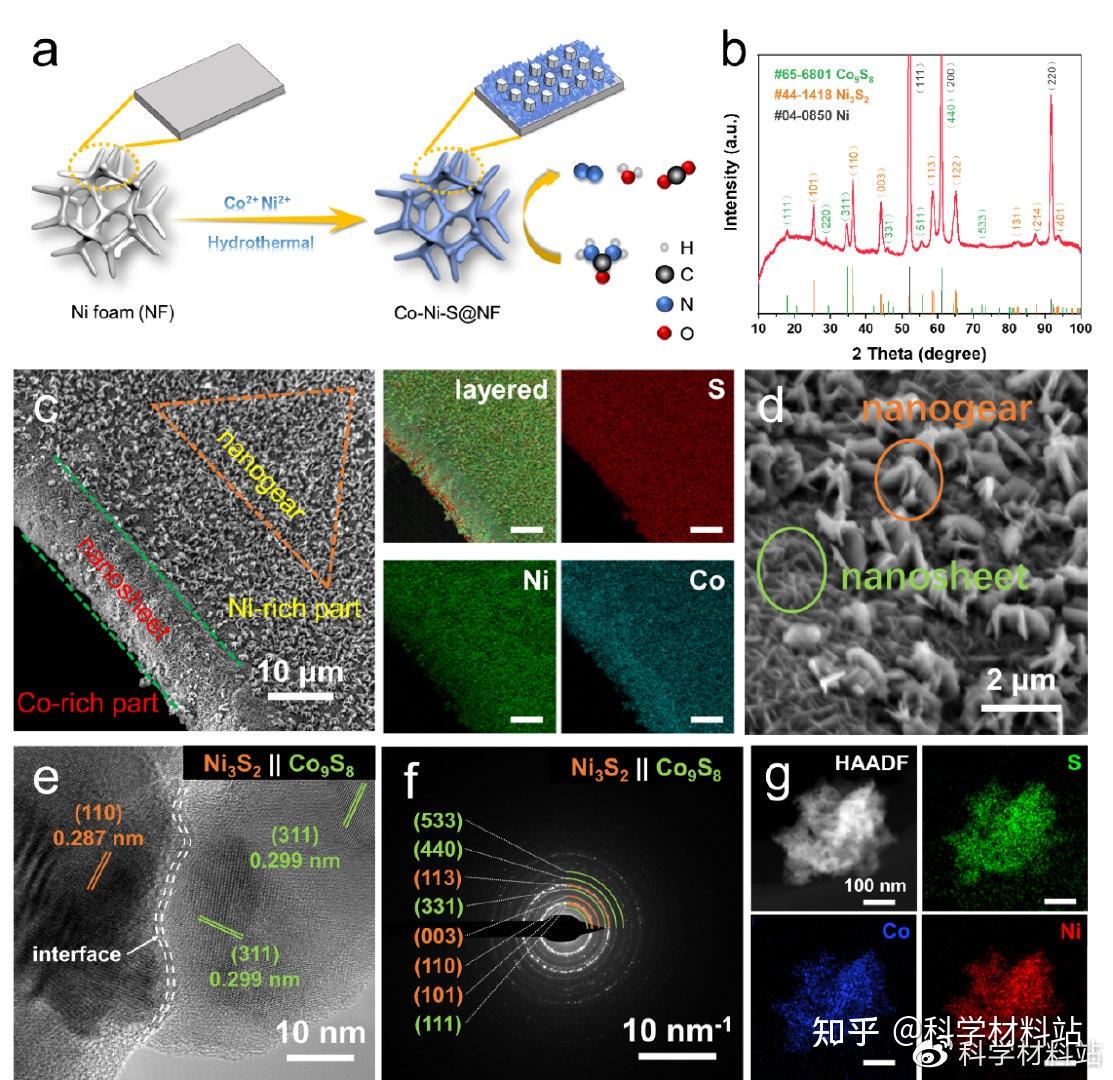 西北工业大学JMCA：界面诱导的快速表面重构策略助力高性能Co-Ni-S电催化尿素氧化 - 知乎