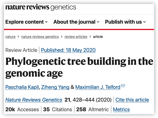 Nature Reviews Genetics | 基因组时代的系统发育树的构建 - 知乎