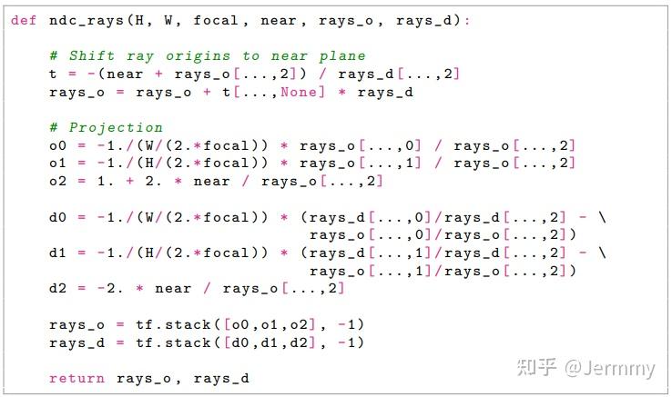 详解NeRF中的NDC ray space - 知乎