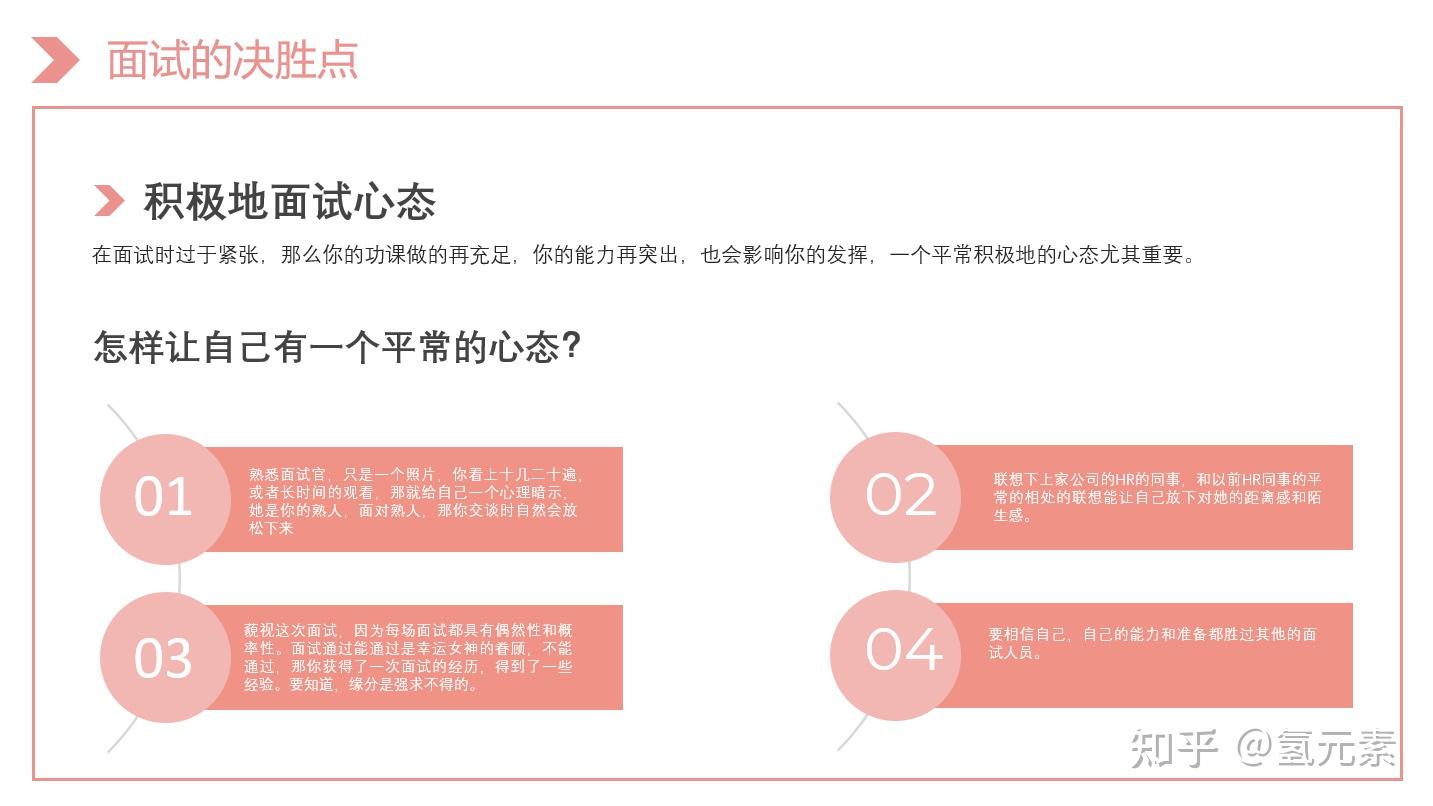 2022应聘面试技巧培训PPT课件模板（P32）——氢元素 - 知乎