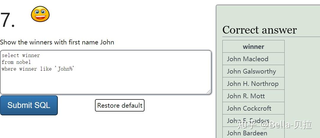 sqlzoo练习4（含答案）：SELECT from Nobel Tutorial - 知乎