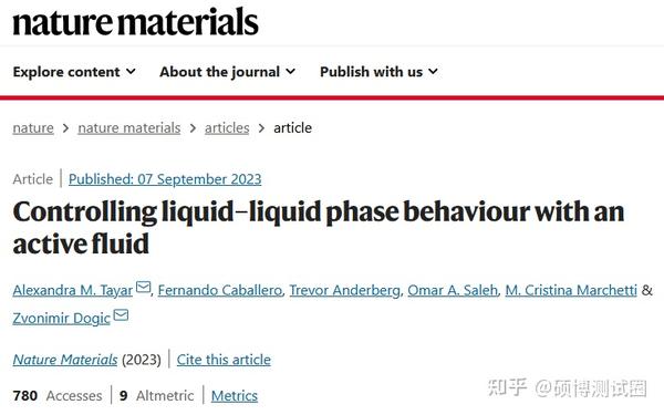 《Nat. Mater.》：液-液相分离 - 知乎