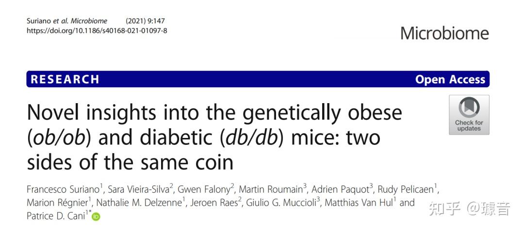DBDB、OBOB二型糖尿病小鼠 - 知乎