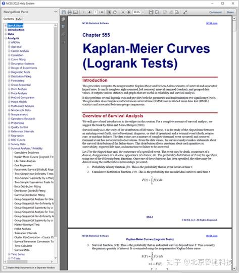 NCSS 统计分析软件 - 知乎
