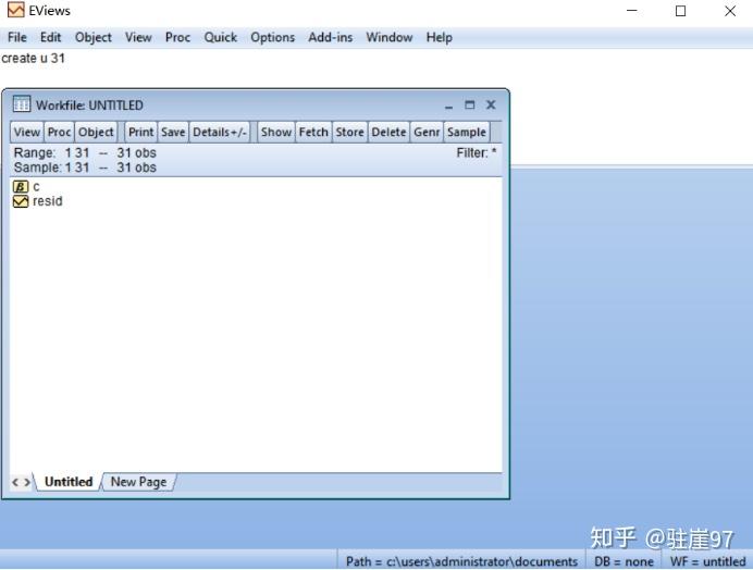 计量经济学EViews分析与应用---实操学习笔记--- 二、实操入门 - 知乎