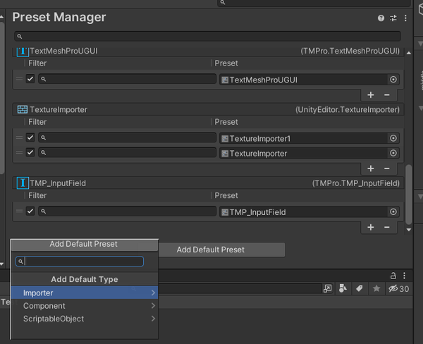 Unity中preset Manager 知乎 