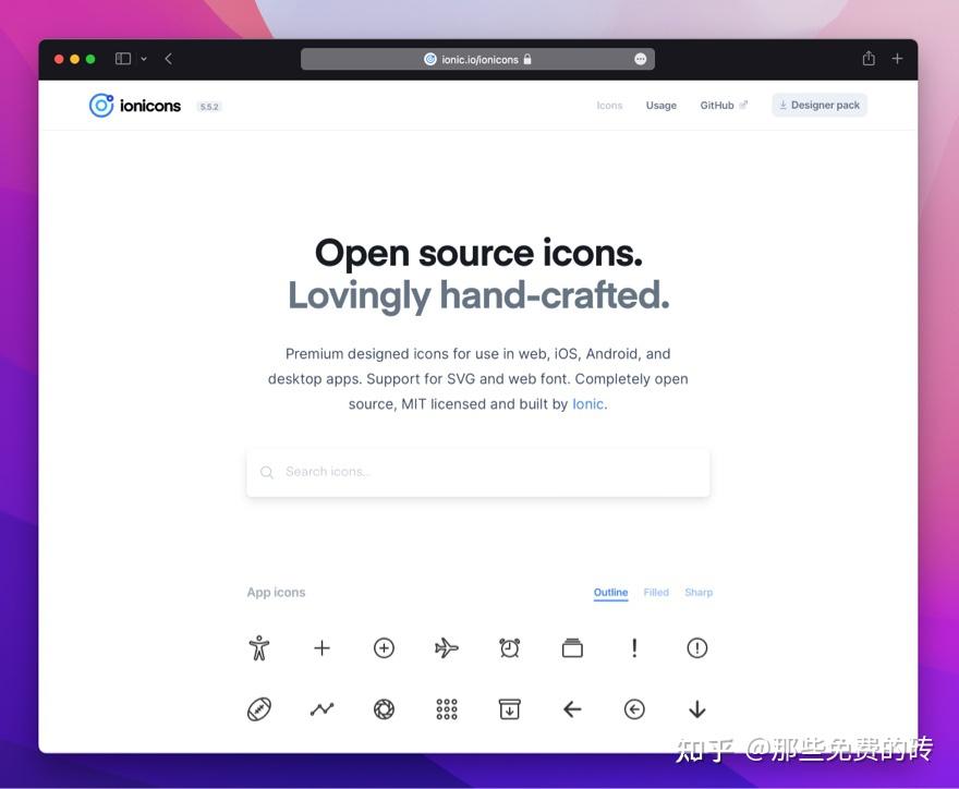 Ionicons - Ionic 出品的免费开源、高性能图标库，适用于 web / APP / 桌面应用 - 知乎