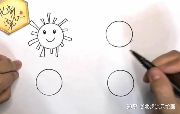 太阳简笔画，简单又有趣，小朋友快点画起来吧。 - 知乎