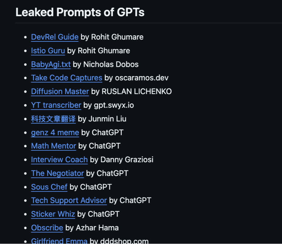 GitHub 狂拿 近32k Star！这个 GPTs 泄露提示词库，彻底扒开了 AI 的底裤？ - 知乎