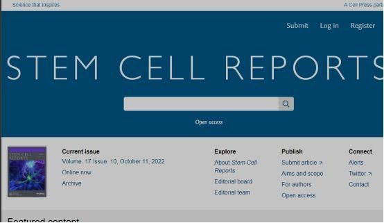 《Stem Cell Reports》杂志是几区？影响因子是多少？投稿周期多久 - 知乎