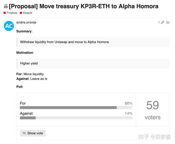 Uniswap上KP3R-ETH池的流动性正在迁移到Alpha Homora - 知乎
