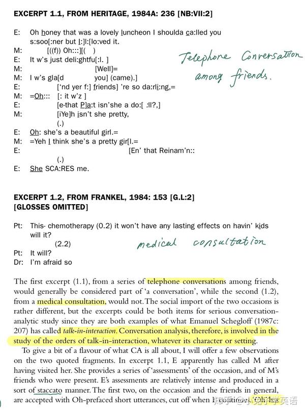 Introduction to Conversational Analysis(CA) - 知乎
