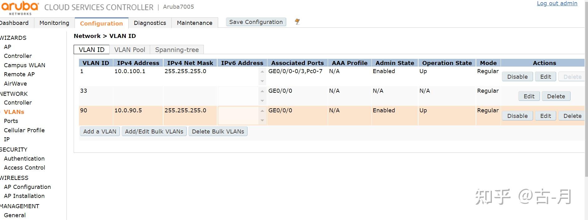 Aruba基础配置 - 知乎