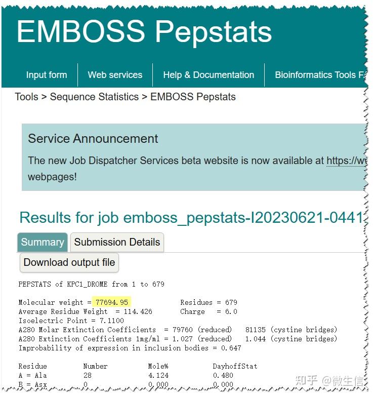 根据蛋白质序列，计算其分子量（molecular weight），在线工具，原理和python代码 - 知乎