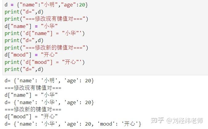Python中dict[key]=vlaue更新字典中键的值 - 知乎