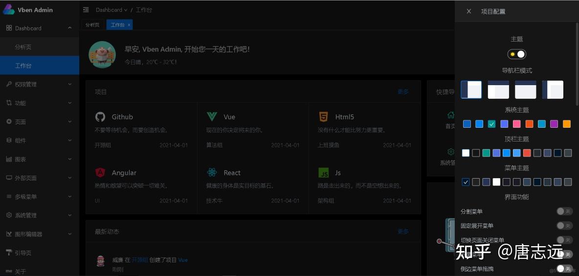 开箱即用，这些 Vue3 后台管理系统模板绝对让你爽歪歪！ - 知乎