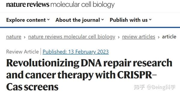 CRISPR筛选：彻底改变DNA修复研究和癌症治疗！ - 知乎