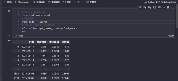 免费、快速获取基金、股票、期货数据：基于我独立开发的 Python 库 efinance - 知乎