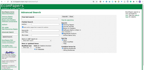EconPapers - 你不得不知的经济学网站 - 知乎