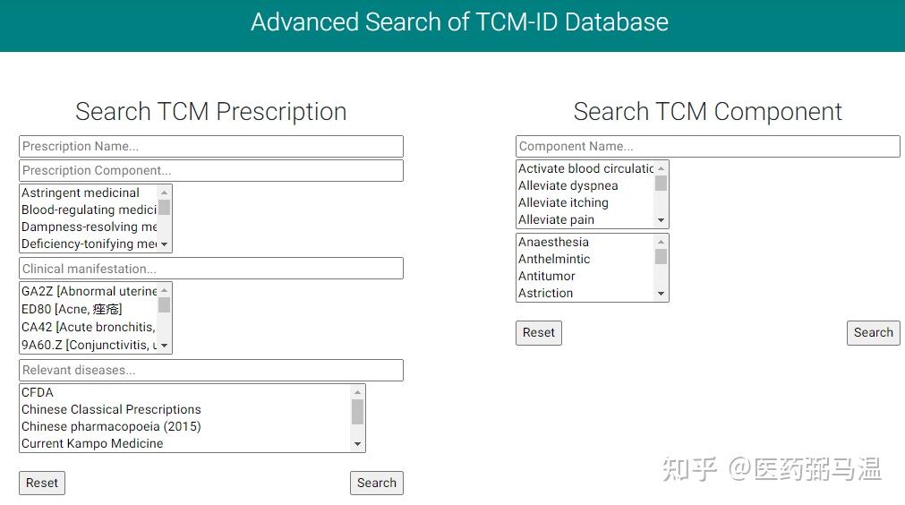 除了tcmid中医药数据库，你都还知道哪些中药相关数据库？ - 知乎