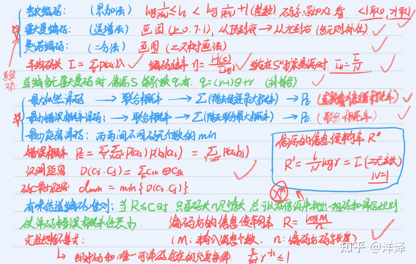 信息论与编码期末复习 知乎 