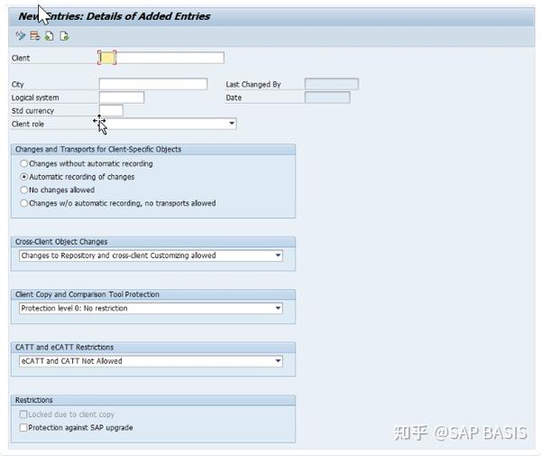 SAP BASIS_创建客户端 - 知乎