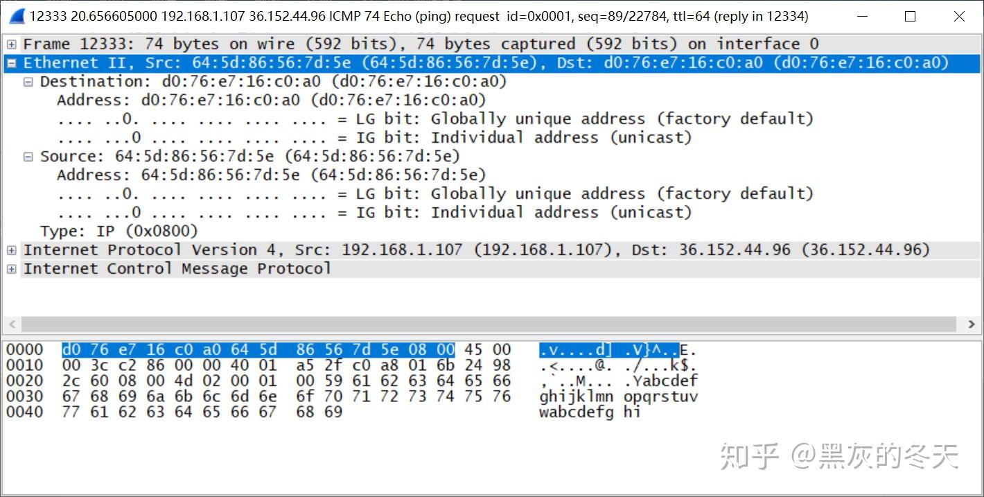 wireshark抓包 ，ping/tracert-ICMP,nslookup-DNS 分析 - 知乎