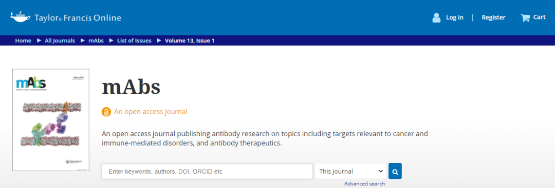 医学前沿：mAbs期刊审稿快，优质稿源匮乏，国人投稿空间大，影响因子今年有望突破5分 - 知乎