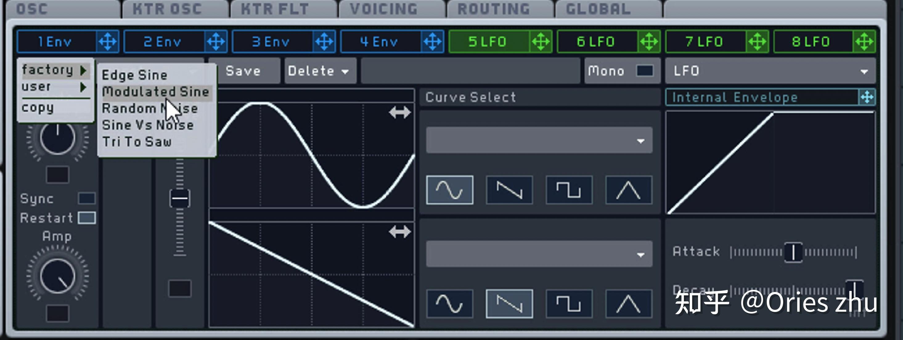 三 合成器之massive篇8 LFO modulation - 知乎