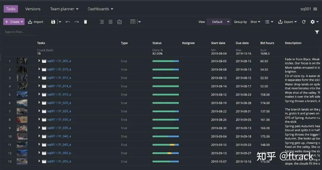 ftrack Studio 又大更啦！基于Id导入数据、更灵活的分组依据.. - 知乎
