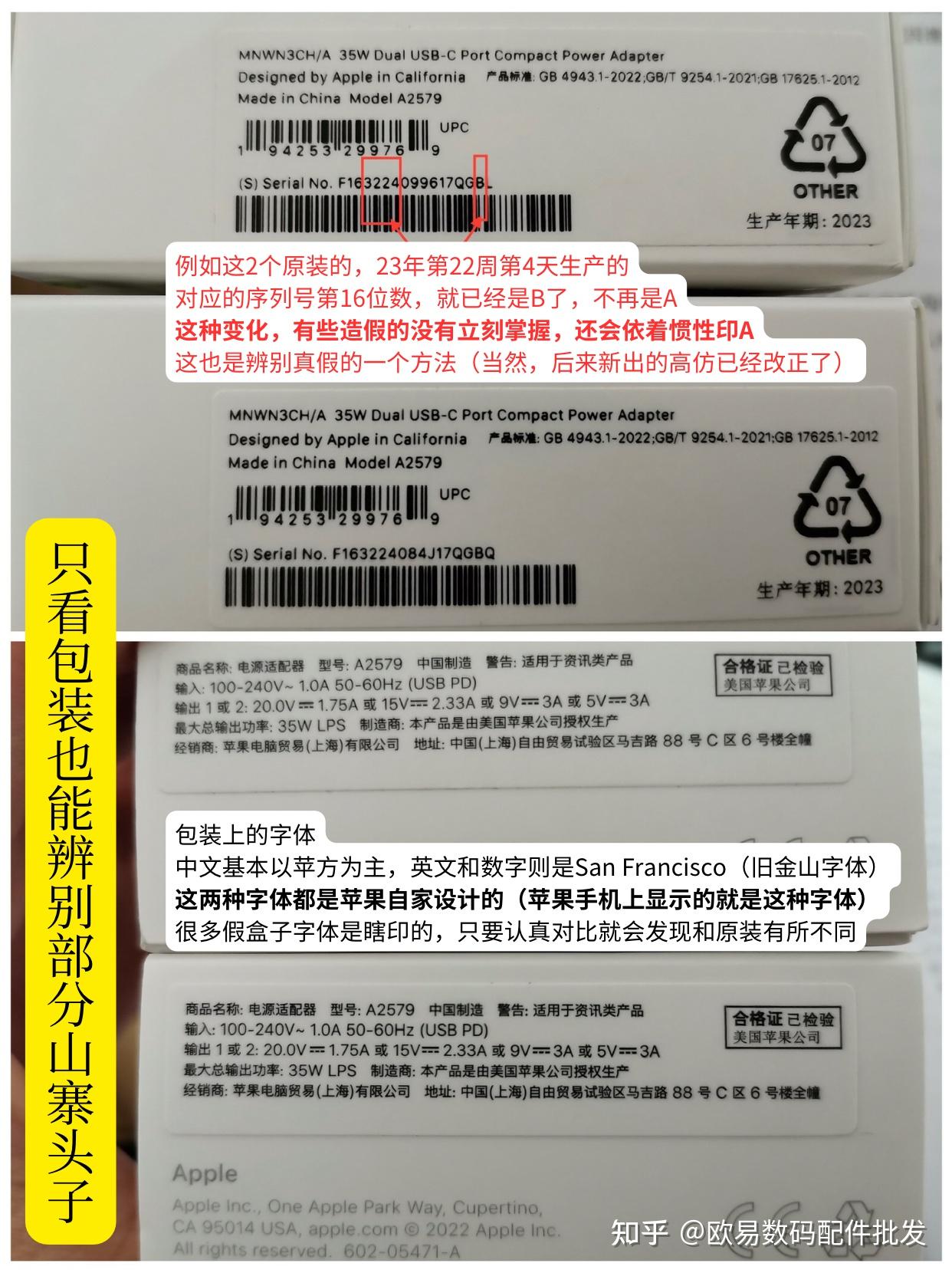 苹果35W充电头真假辨别（国行A2579+美版A2571） - 知乎