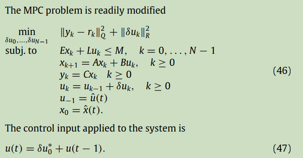 Linear offset-free model predictive control - 知乎