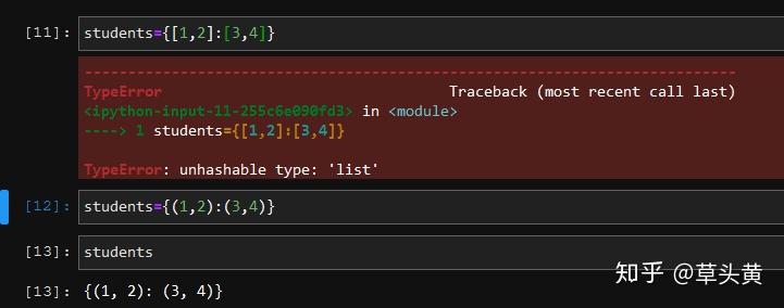 python-unhashable-type-hash