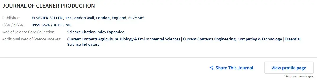 这本1区Top能否代替总环？25年《Journal of Cleaner Production》影响因子预测！ - 知乎
